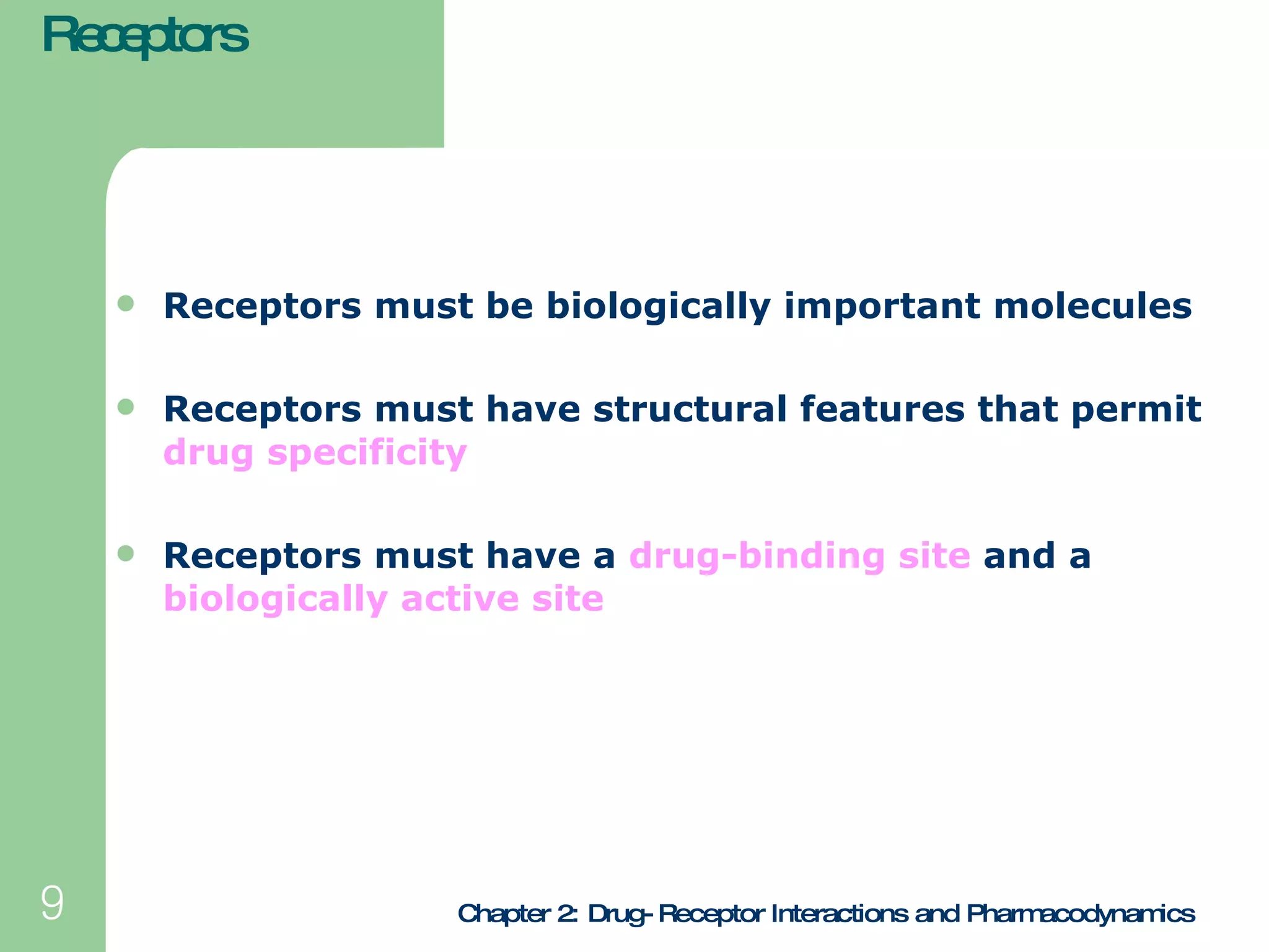 Ch02 Drug Receptor Interactions And Pharmacodynamics | PPT