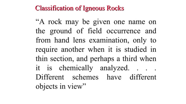 Ch 02 igneous classification | PPT | Geology | Science