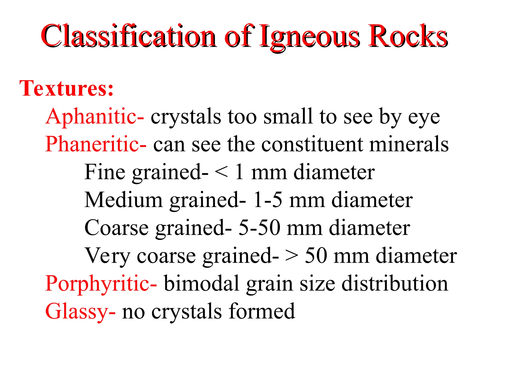Igneous Classification para rocas igneas | PPT