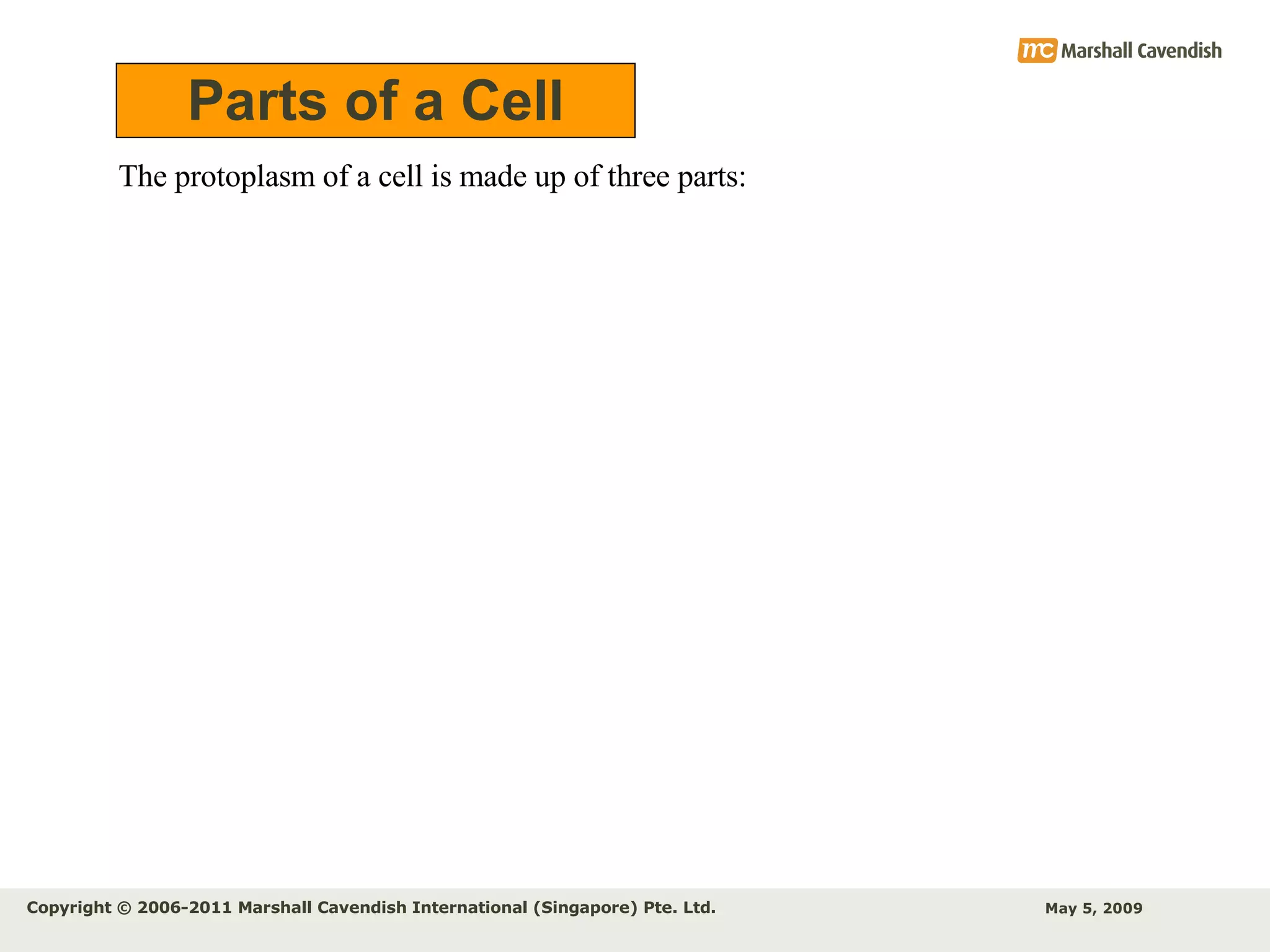 Ch02 Parts Of A Cell | PPT