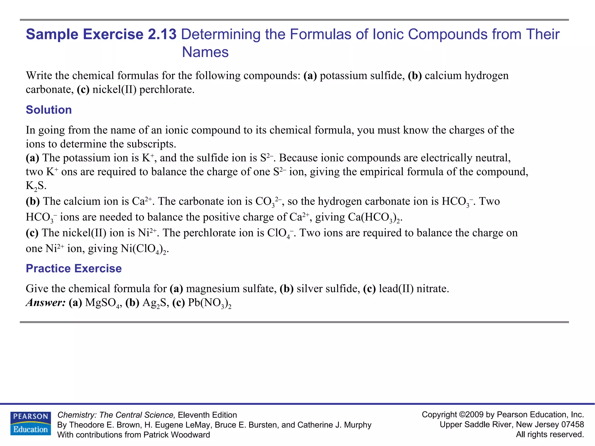 AP Chem Chapter 2 Sample Exercises | PPT