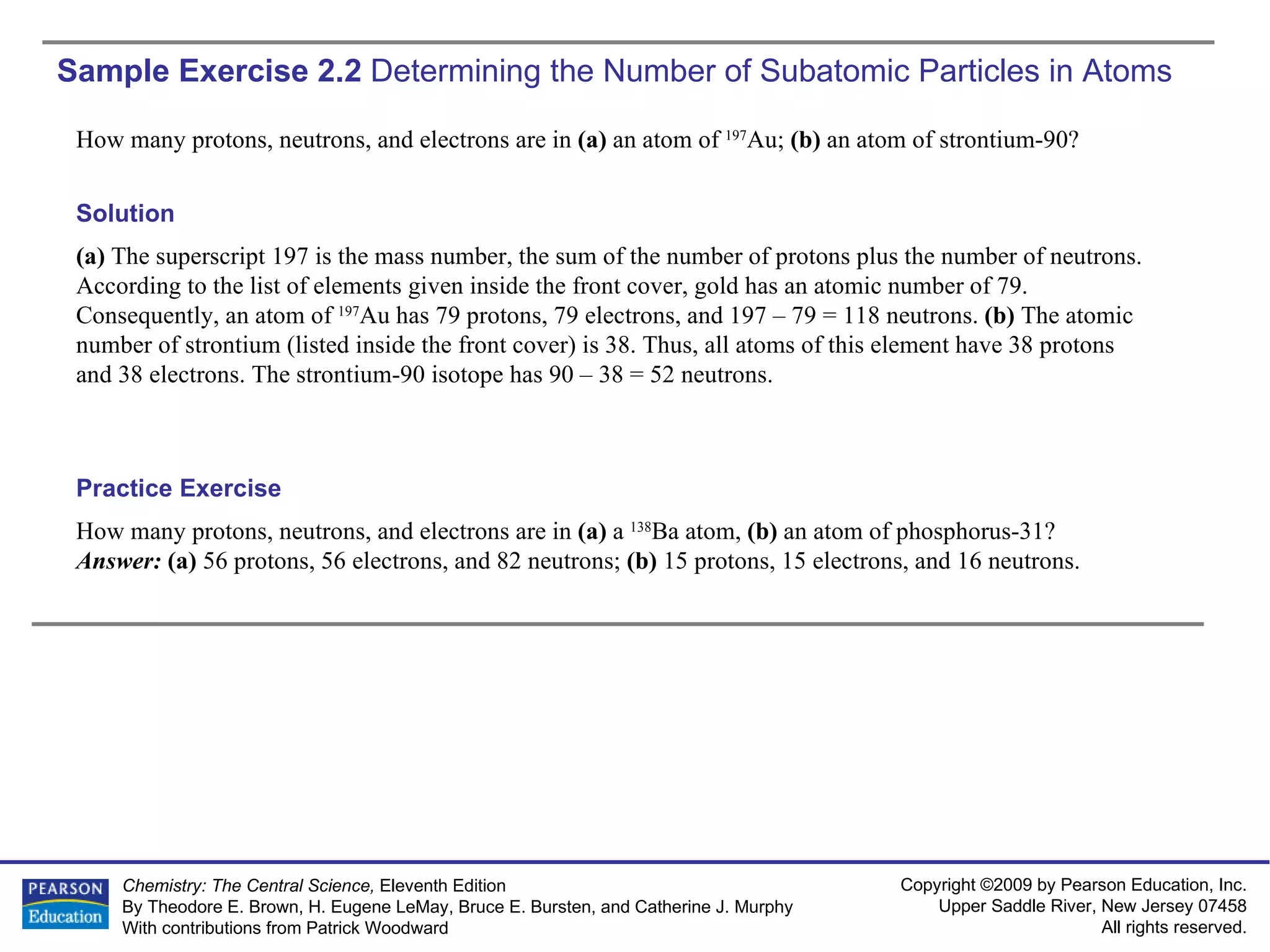 AP Chem Chapter 2 Sample Exercises | PPT