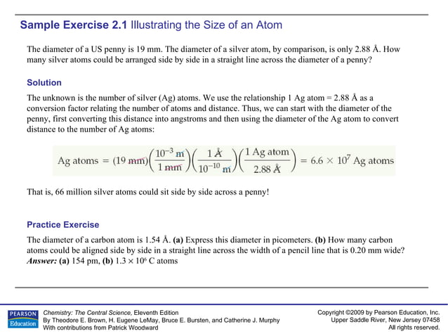 AP Chem Chapter 2 Sample Exercises | PPT