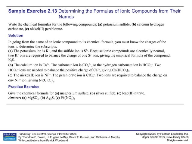AP Chem Chapter 2 Sample Exercises | PPT