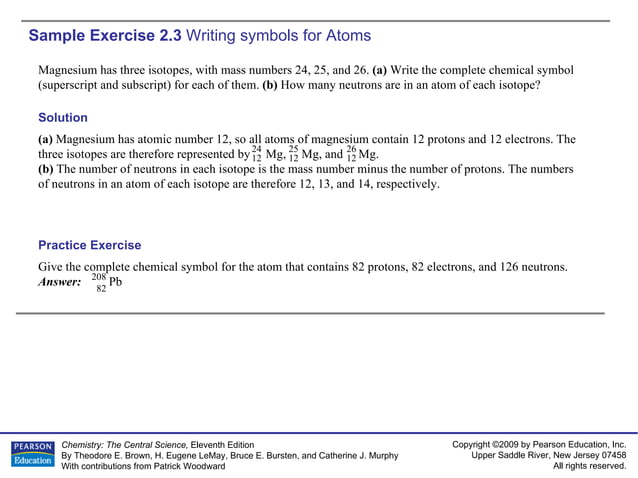 AP Chem Chapter 2 Sample Exercises | PPT