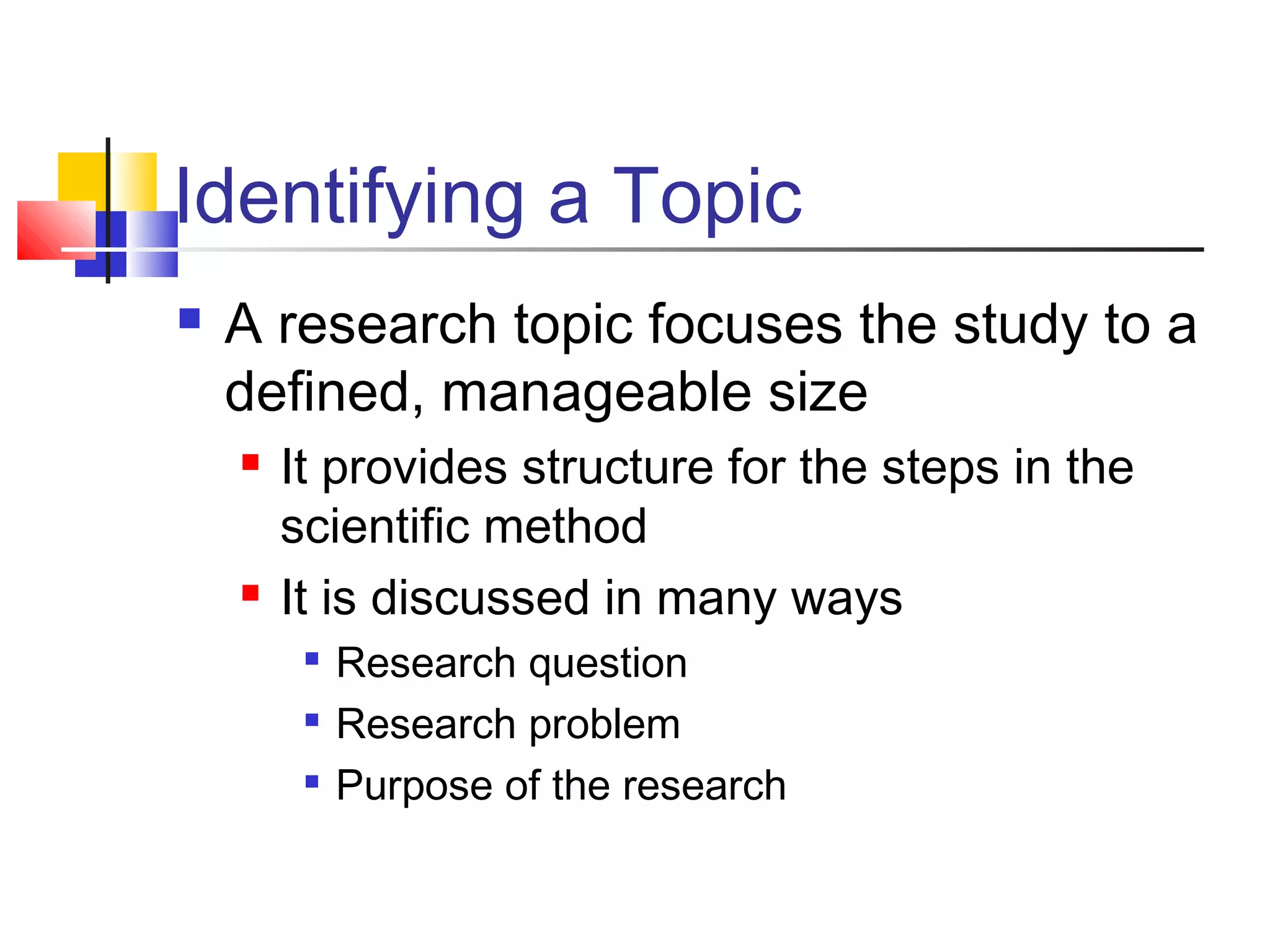 Ch02 topic selection | PPT