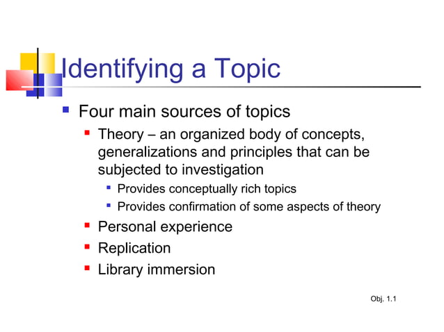 Ch02 topic selection | PPT