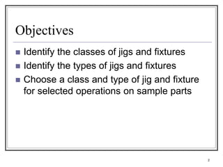 CH02_Types and Functions of Jigs and Fixtures | PPT