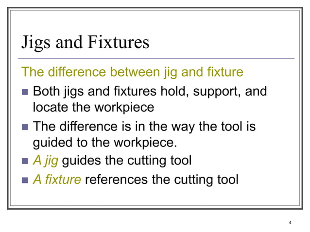 CH02_Types and Functions of Jigs and Fixtures | PPT