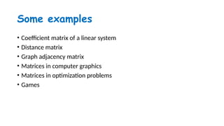 Linear Algebra Ch 2 Matrix Multiplication | PPT