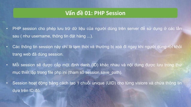 Tai lieu PHP nang cao - Sử dụng Session và Cookie trong php (CH003 Bài 7) | PPT