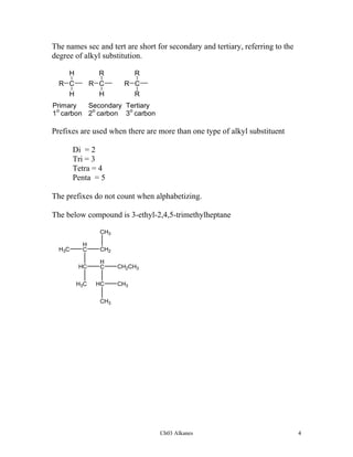Ch03.alkanes | PDF