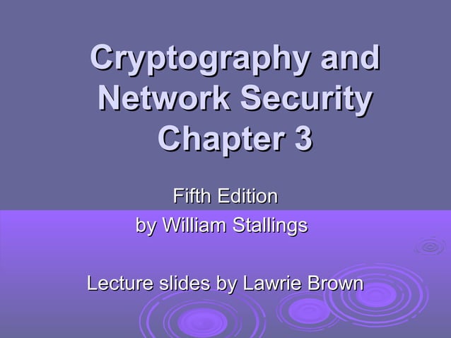 Cryptography and Network Security William Stallings Lawrie Brown | PPT | Programming Languages ...