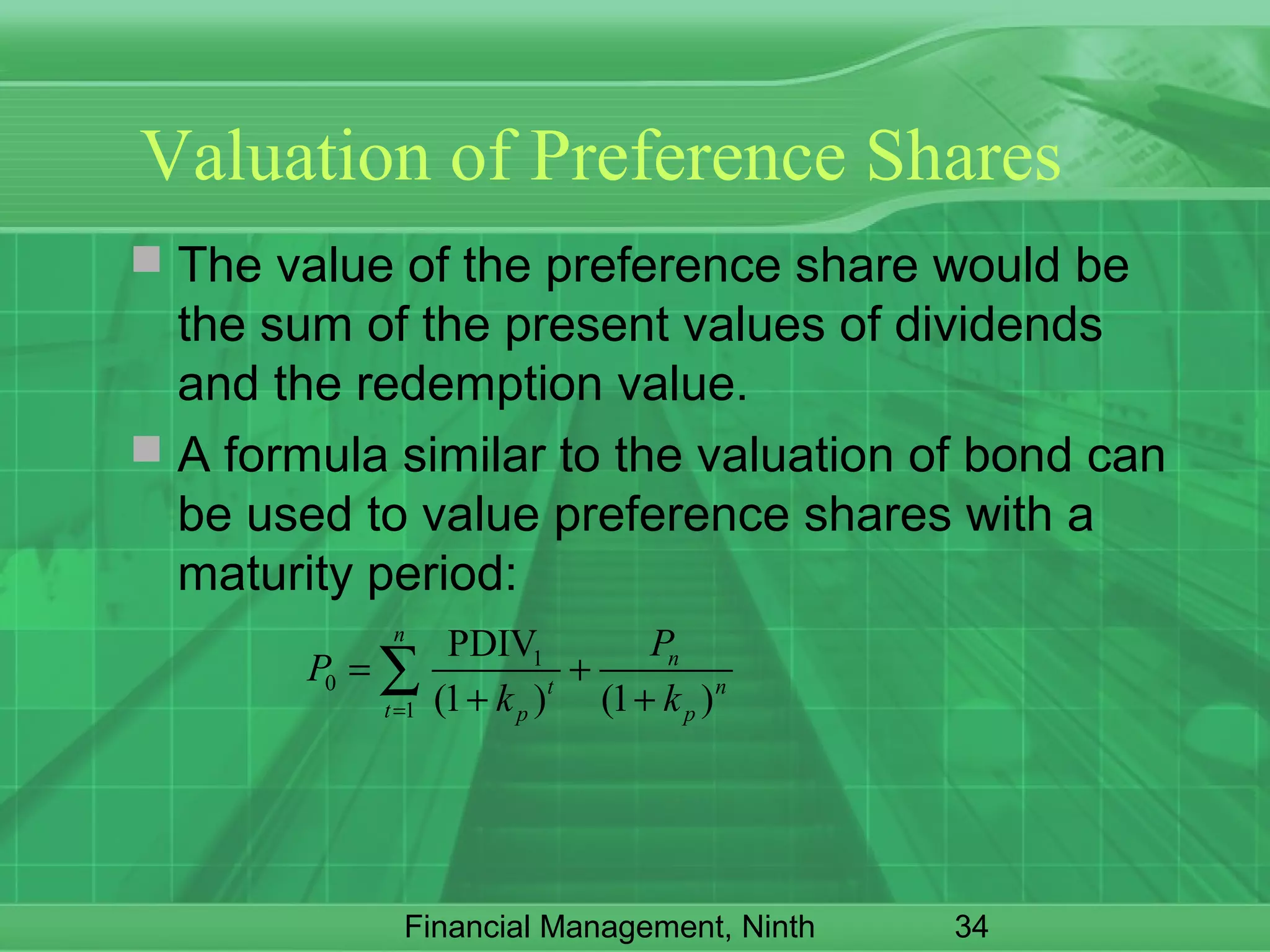 valuation of bonds and share | PPT