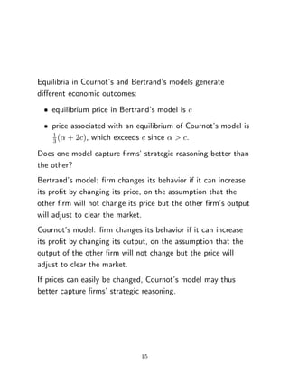 Cournot’s model of oligopoly | PDF