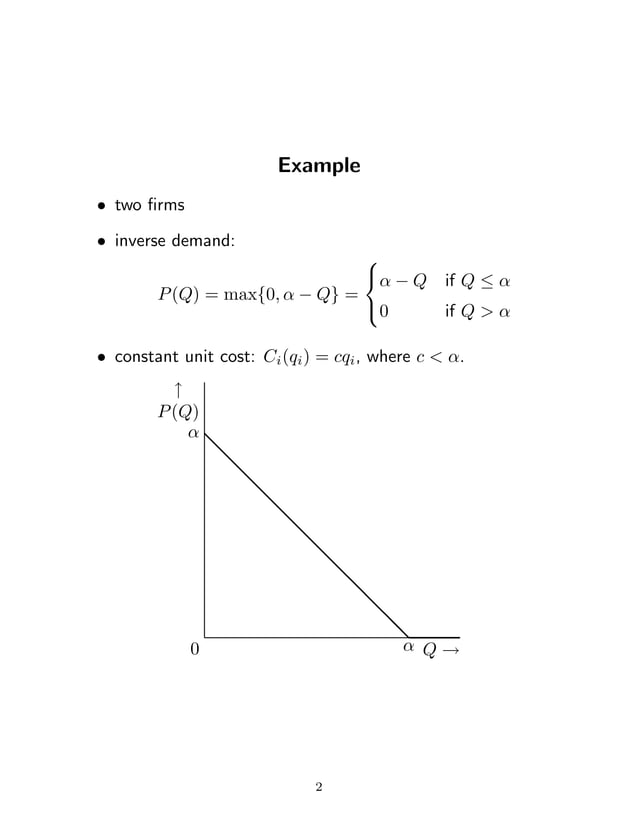 Cournot’s model of oligopoly | PDF