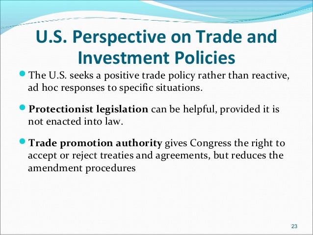 Trade And Investment Policies