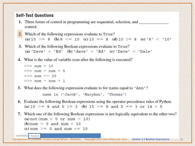 Control structures in Python programming | PPT