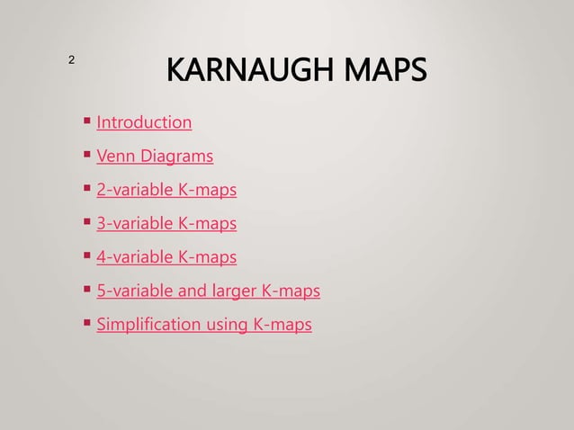 Digital Logic design. Chapter 3, Karnaugh maps | PPT