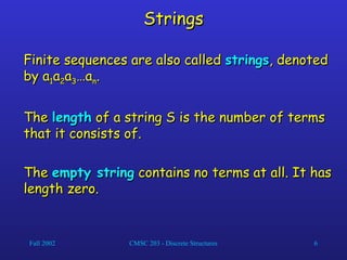 Sequences, mathematical induction and recursion | PPT