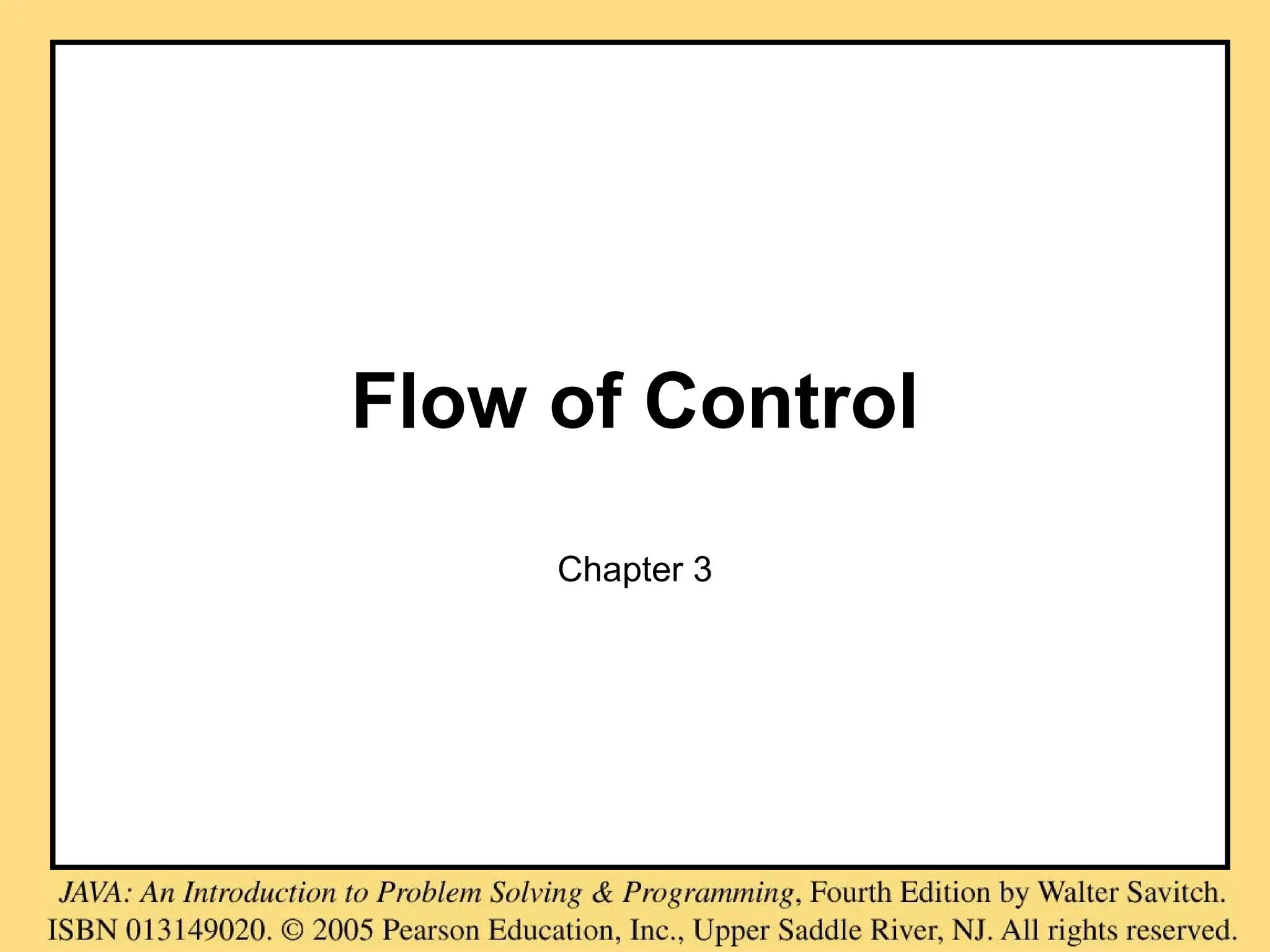 Flow of control, statements, and examples | PPT