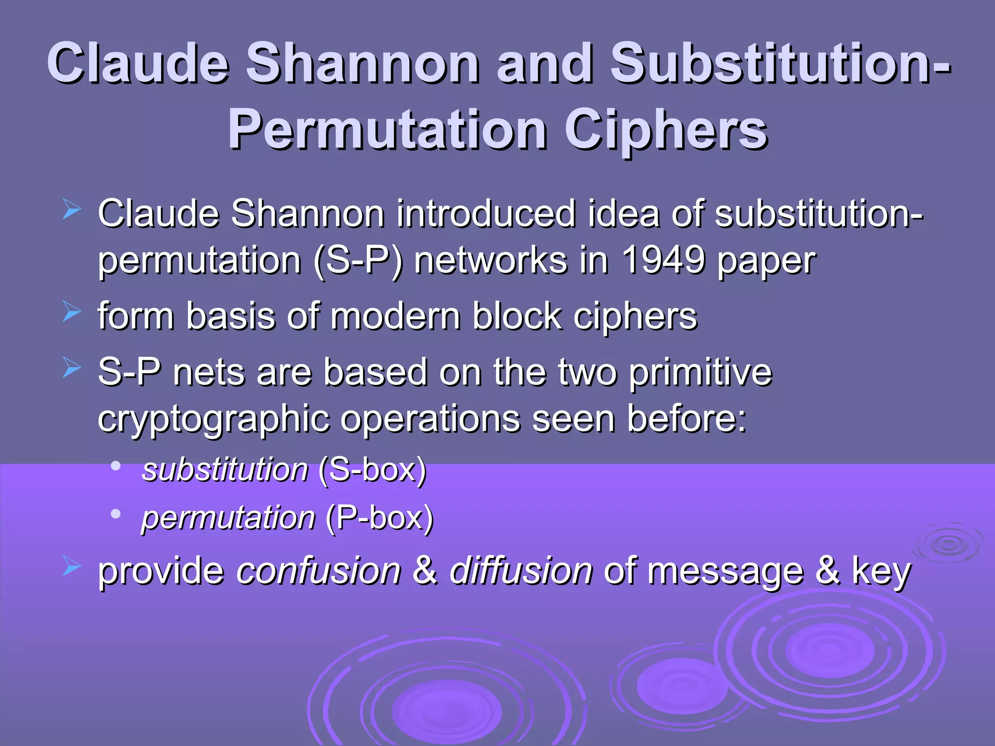 Ch03 block-cipher-and-data-encryption-standard | PPT | Programming Languages | Computing