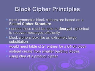 Ch03 block-cipher-and-data-encryption-standard | PPT