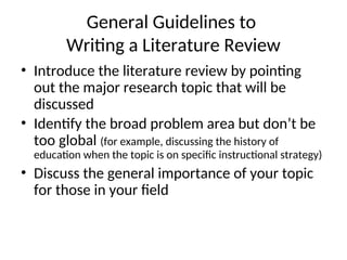 CH03- LiteratureReview LiteratureReview.ppt
