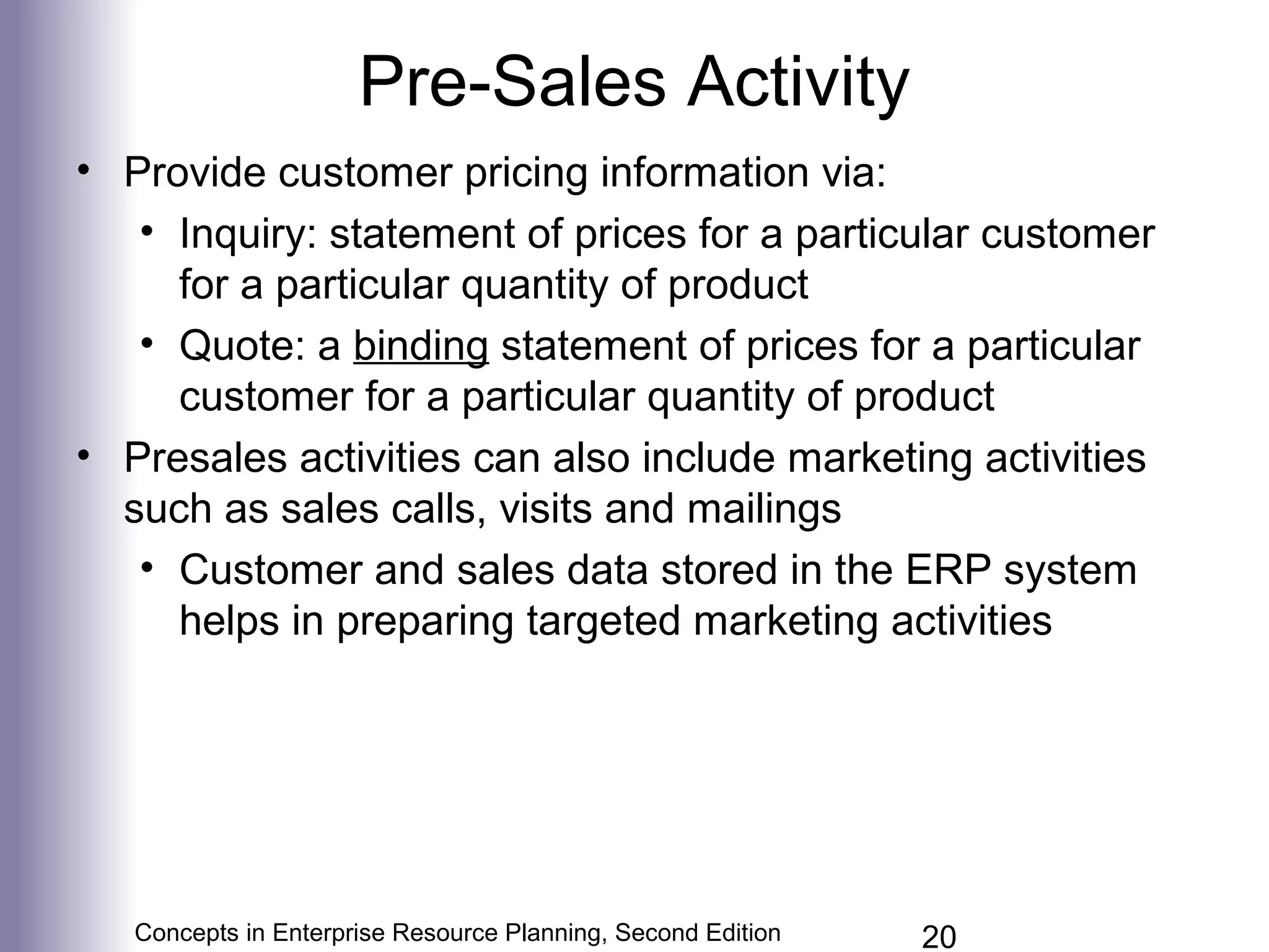 Chapter 3: Marketing Information Systems and the Sales Order Process | PPT
