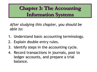 Principles of accounting chapter three. | PPT