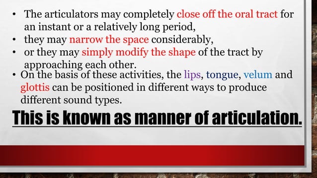 Manners of articulation | PPT