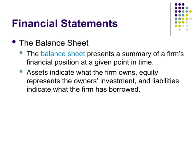 CH 03; FINANCIAL STATEMENT ANALYSIS INppt | PPT