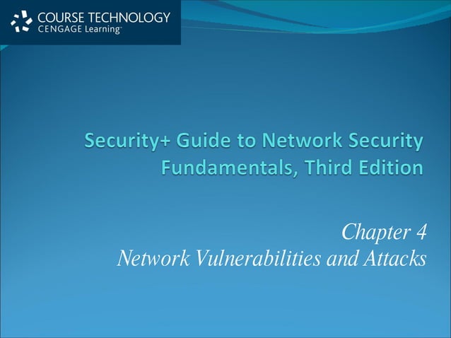 Ch04 Network Vulnerabilities and Attacks | PPT