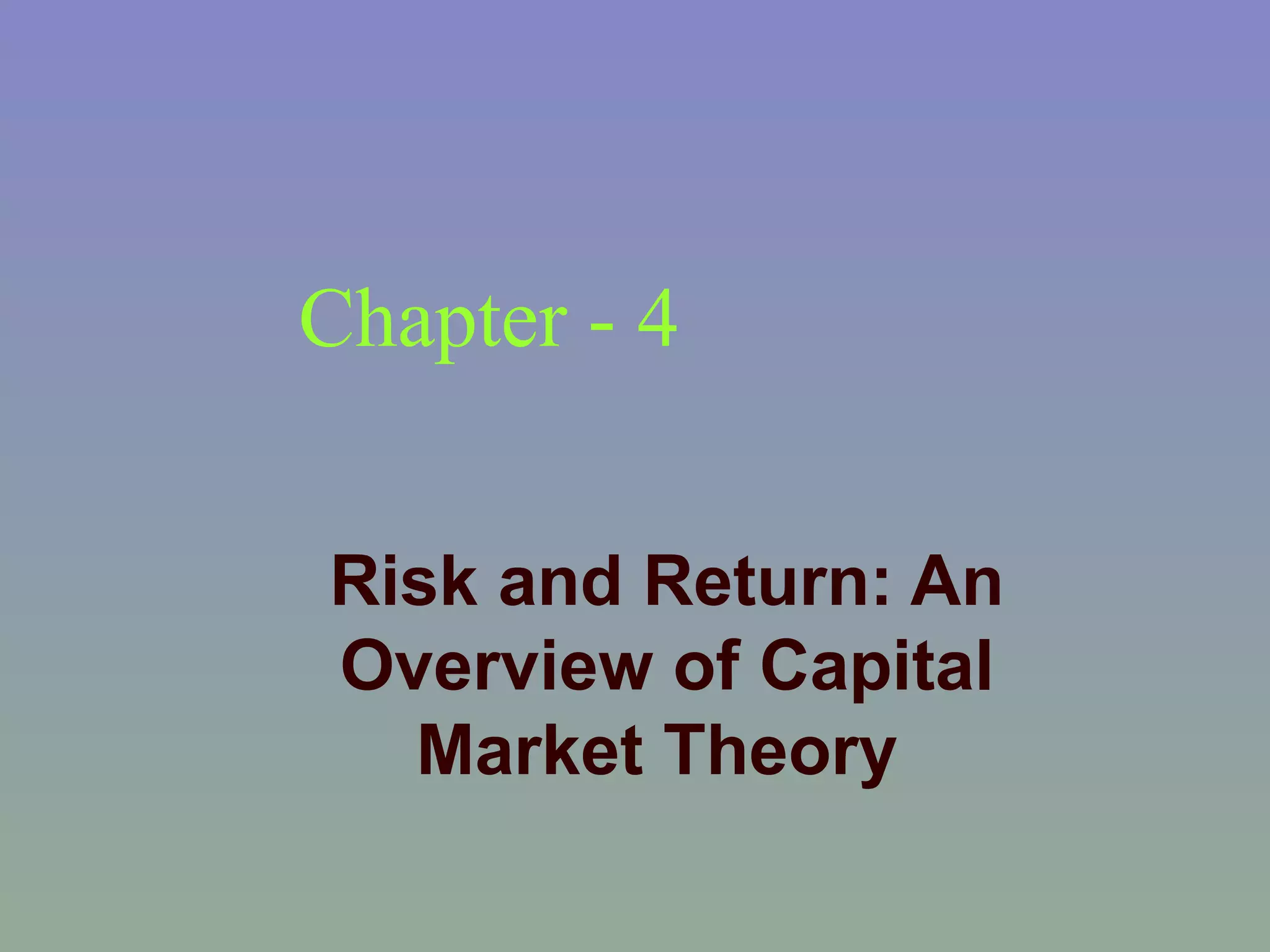 Financial Management chapter-4 | PPT