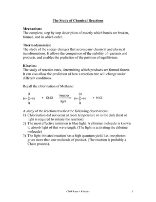 Ch04. the study of chemical reaction | PDF