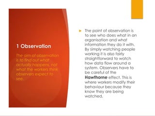 System Analysis Fact Finding Methods | PPTX