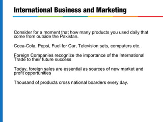 International Business and Marketing | PPT