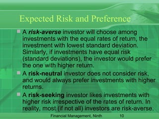 Risk and Return: An Overview of Capital Market Theory | PPT
