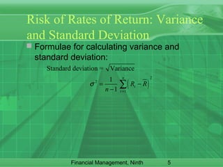 Risk and Return: An Overview of Capital Market Theory | PPT
