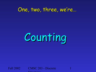 Discrete mathematics counting and logic relation | PPT