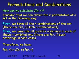 Discrete mathematics counting and logic relation | PPT