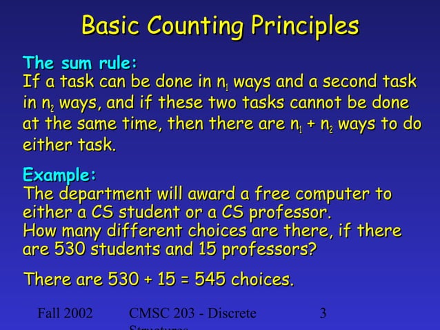 Discrete mathematics counting and logic relation | PPT