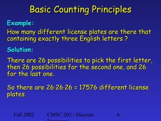 Discrete mathematics counting and logic relation | PPT