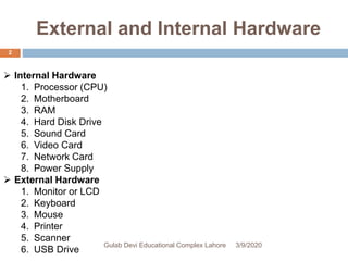 Ch # 04 computer hardware | PPT