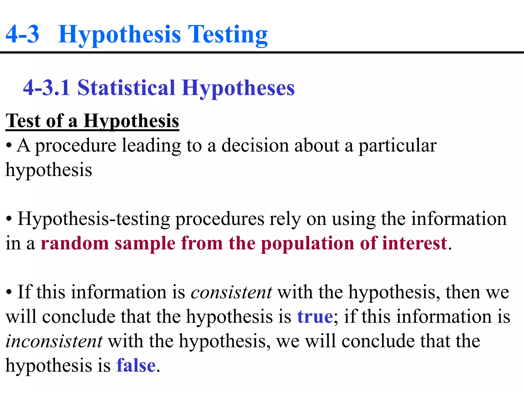 Hypothesis testing | PPT
