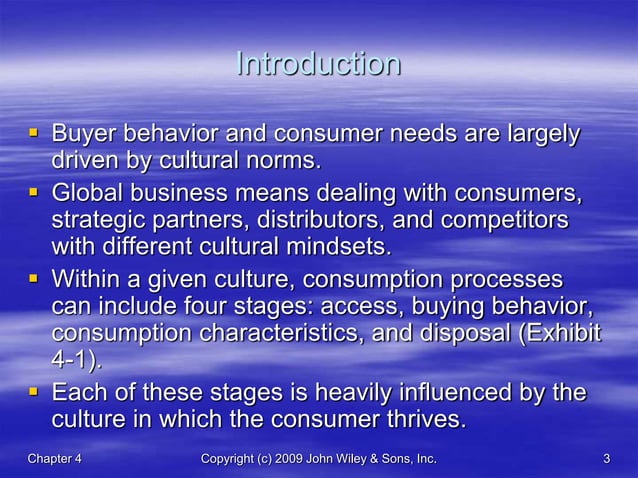 ch04. Cultural Issues & Buying Behavior | PPT