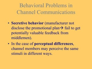 Behavioral Processess in Marketing Channel chapter 4 | PPT