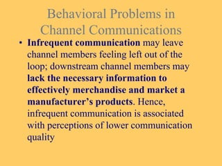 Behavioral Processess in Marketing Channel chapter 4 | PPT