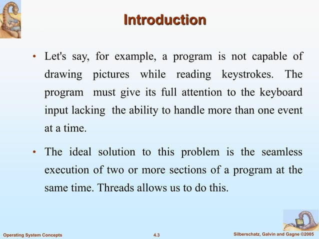 OS-operating systems- ch04 (Threads) ... | PPT