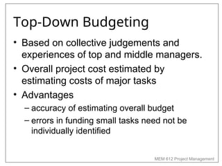 budgeting in project management introduction | PPT